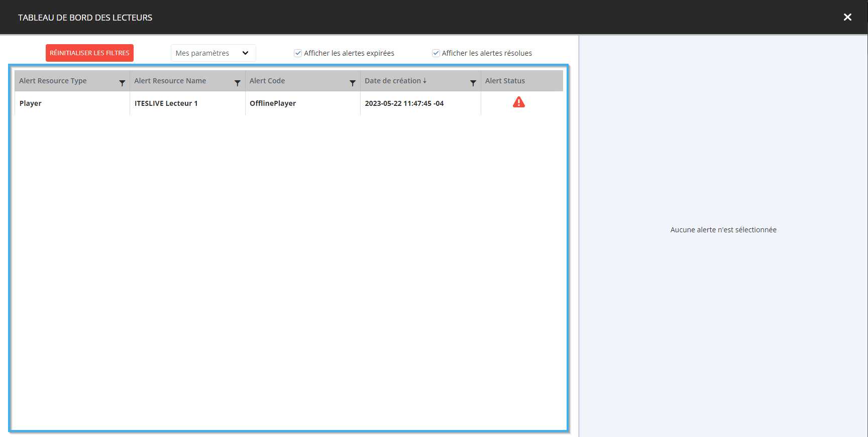 how to access the detailed alert dashboard