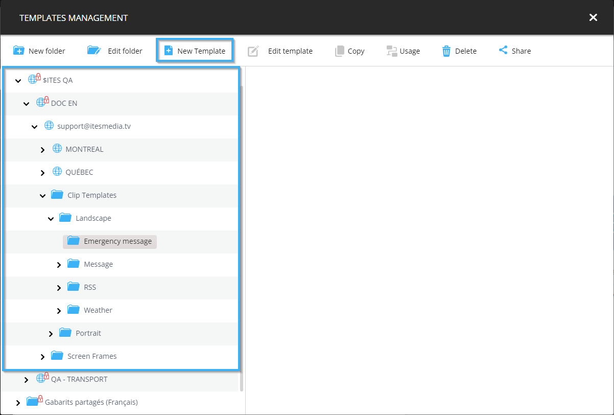 How to create an urgent message template