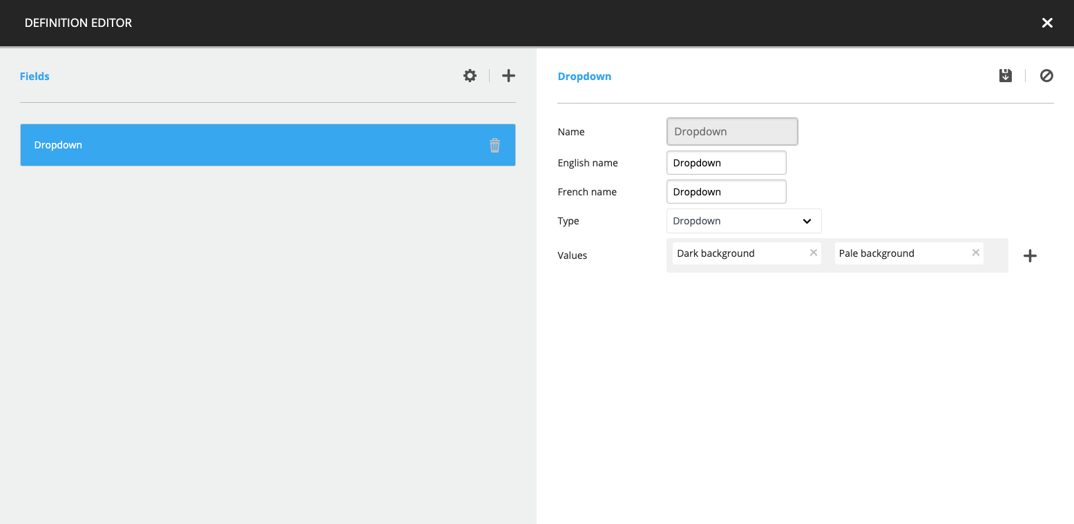 How to create a dropdown in a template?