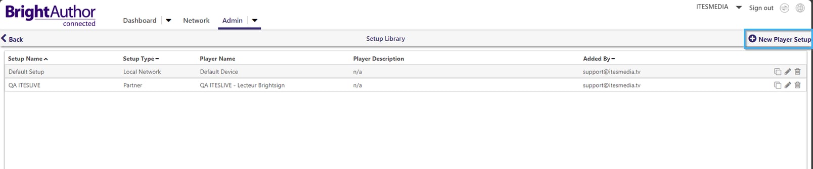 How to install ITESlive on my BrightSign player?