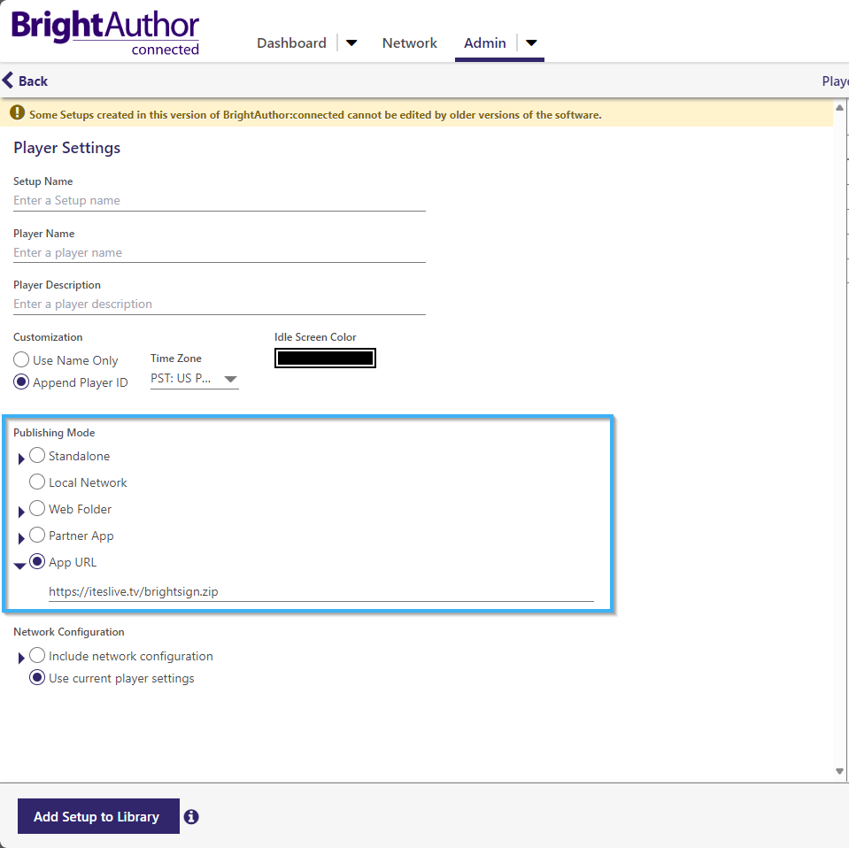 How to install ITESLIVE on my BrightSign player?