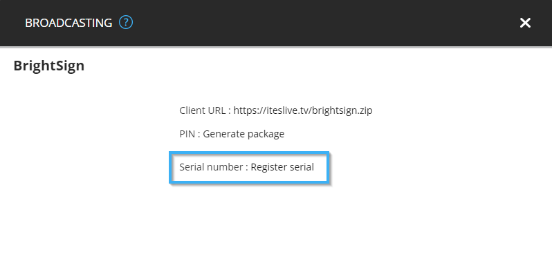 How to install ITESLIVE on my BrightSign player?