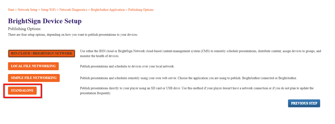 How to manually configure your Brightsign's network settings