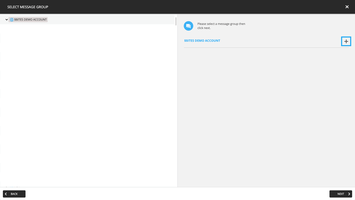 How to create and add a clip message group?