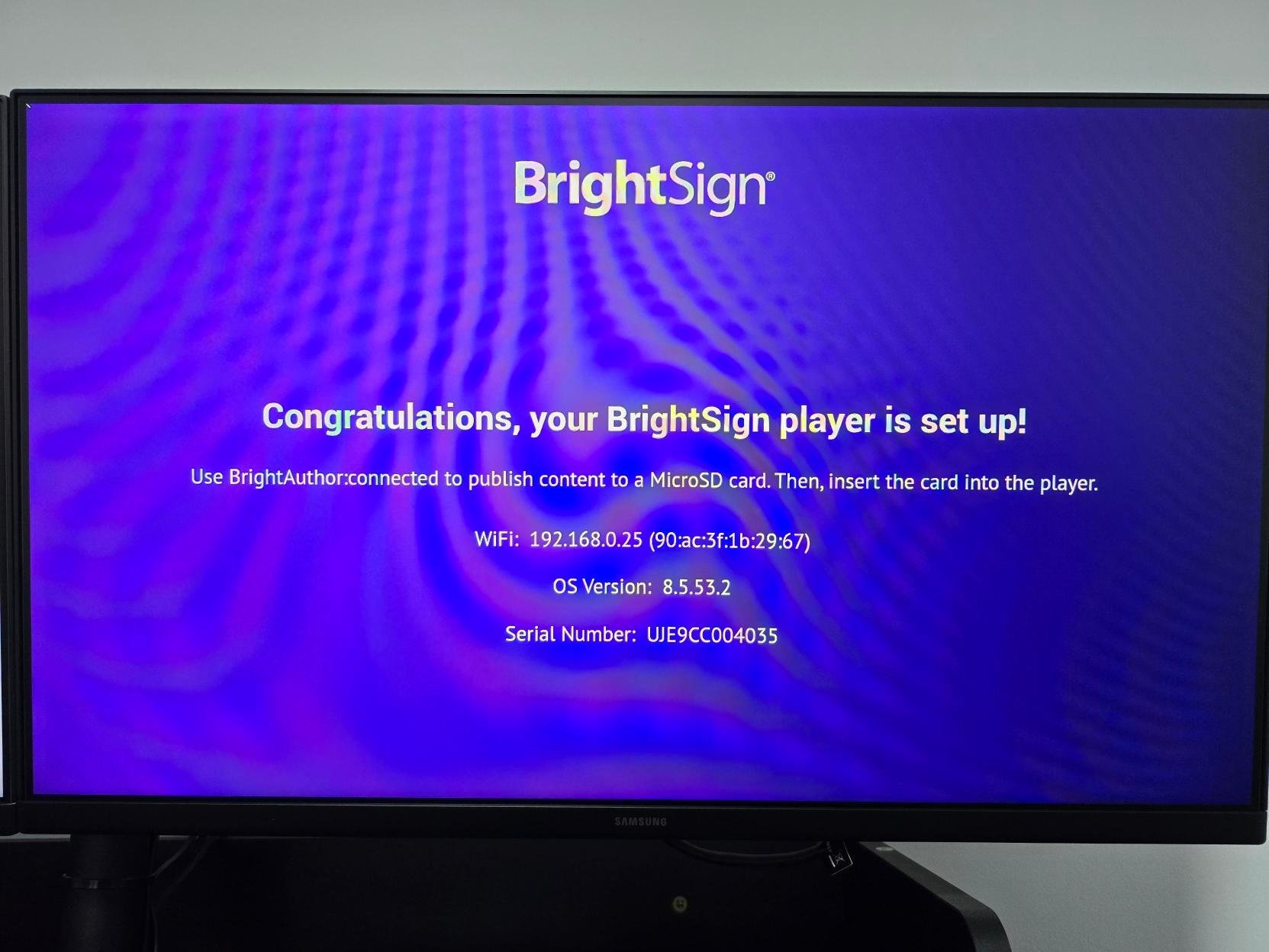 How to manually configure your Brightsign's network settings